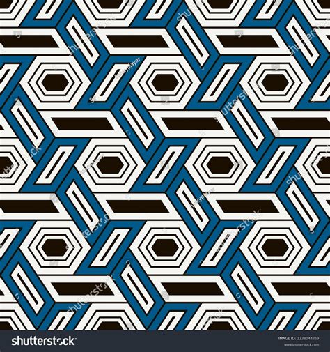 Hexagonal Seamless Pattern Mosaic Tiles Honeycomb Stock Vector Royalty