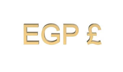 Premium Photo Egyptian Pound Currency Symbol Of Egypt In Golden 3d