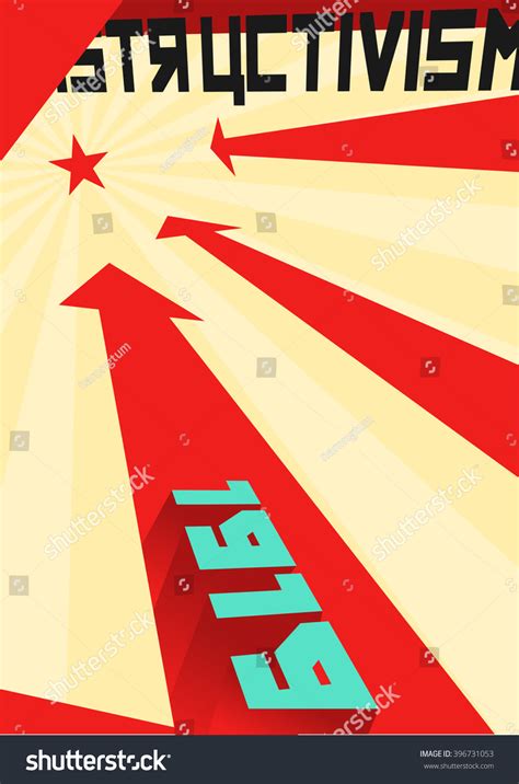 Constructivism Poster Modern Design Stock Vector Royalty Free 396731053