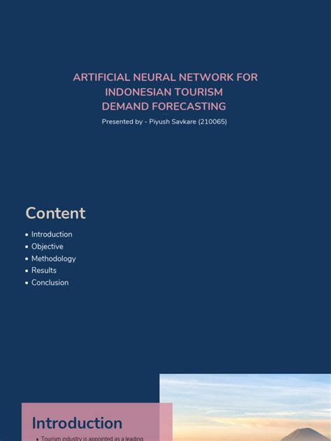 Artificial Neural Network For Indonesian Tourism Demand Forecasting