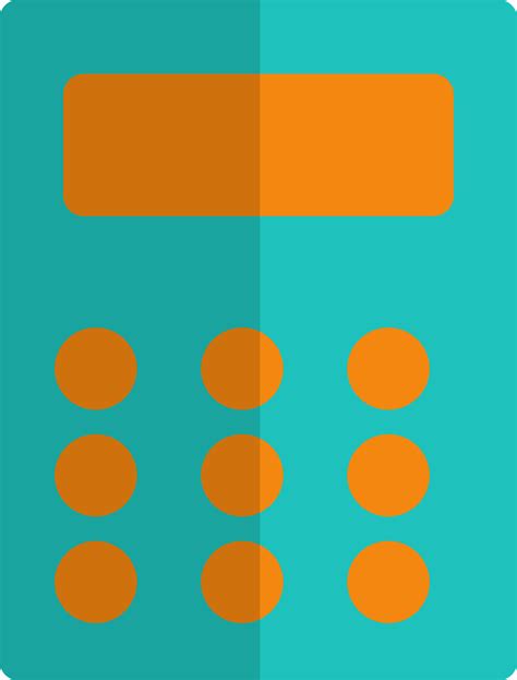 Isolated Calculator In Green And Orange Color Vector Art At Vecteezy