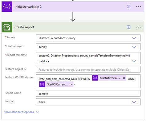 solved survey123 power automate to create report where esri