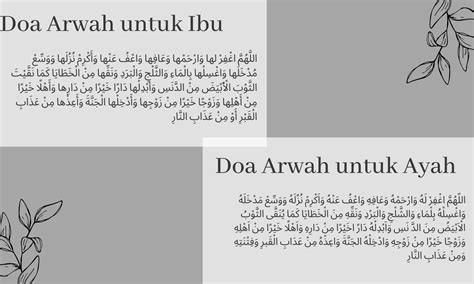 Bacaan Doa Arwah Islam Ayah Dan Ibu Arab Latin Dan Terjemahannya Parboaboa
