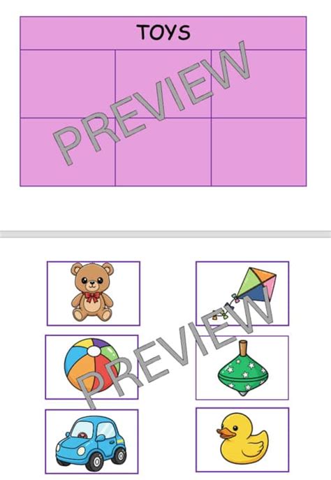 Sorting Objects Into Categories Speech Therapy Game Sort Activity