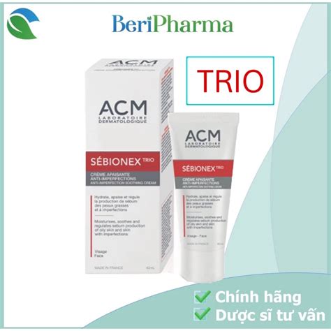 ACM Kem dưỡng ẩm giảm mụn mờ vết thâm Sebionex Trio Anti Imperfection Soothing Cream 40ml