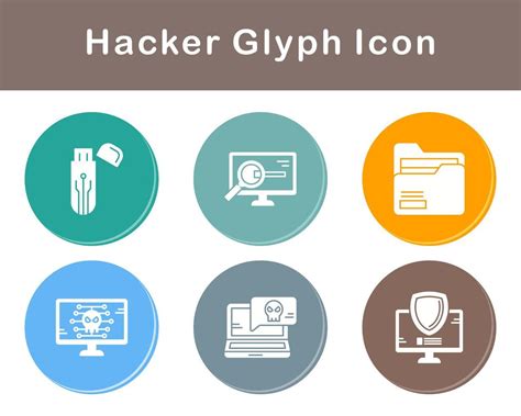 Hacker Vector Icon Set 21506540 Vector Art At Vecteezy