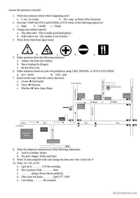 Smk 1st Grade 2nd Semester Exercise English Esl Worksheets Pdf And Doc