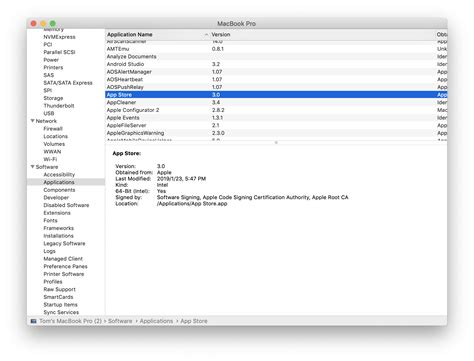Macos Whats About This Mac System Report Software Applications For Ask Different