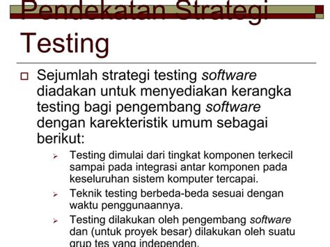 Strategisistemtestingdandebuggingppppt