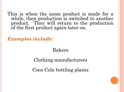Methods Of Production Job Batch And Mass Productiion Ppt
