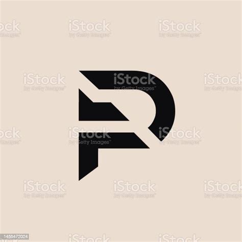 Fp Pf 모노그램 로고 겹치는 대문자 F 문자 P 기하학적 굵은 글꼴 아이콘입니다 알파벳 P에 대한 스톡 벡터 아트 및 기타