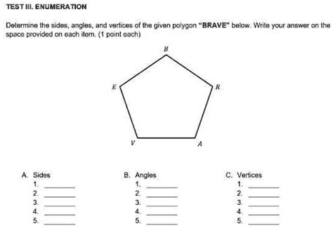 solved determine the sides angles and vertices of the given polygon