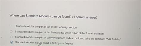 Solved Where Can Standard Modules Can Be Found 1 ﻿correct