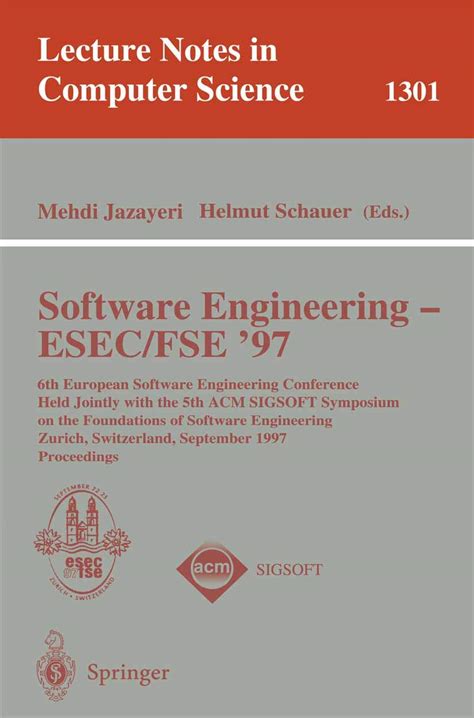 software engineering esec fse 97 6th european software engineering conference held jointly