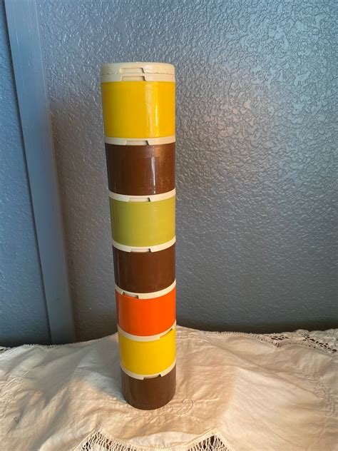 Retro Tupperware Stackable Shaker Containers Set Of 7 Etsy