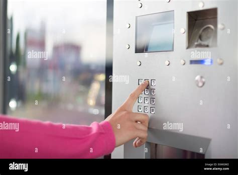 Women S Hand Using A Dial Pad Stock Photo Alamy