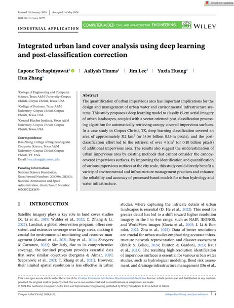 Pdf Integrated Urban Land Cover Analysis Using Deep Learning And Post