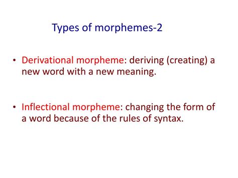 Types Of Morphemes The Internal Structure Of Words Morphology Hot Sex