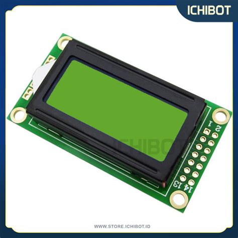 Jual Lcd 0802 Character Lcd 8x2 Background Backlight Hijau Teks Hitam