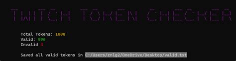 GitHub Elfthegoat Twitch Token Checker Twitch Token Checker Validator