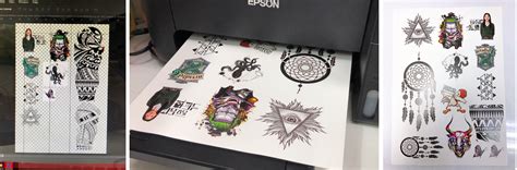 กระดาษสติกเกอร์แทททูลายสัก Tattoo Sticker A4 บรรจุ 5 แผ่น แพ็ค