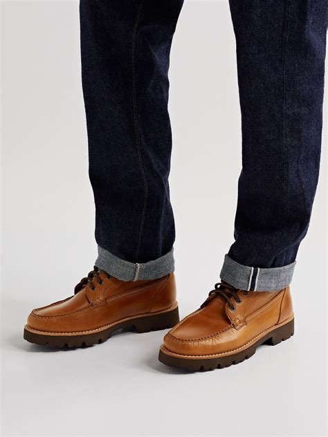 Gh Bass And Co Ranger Moc Harris Leather Boots Brown Gh Bass And Co