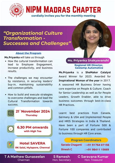 Nipm Madras Chapter On Linkedin Nipm Nipmmadraschapter