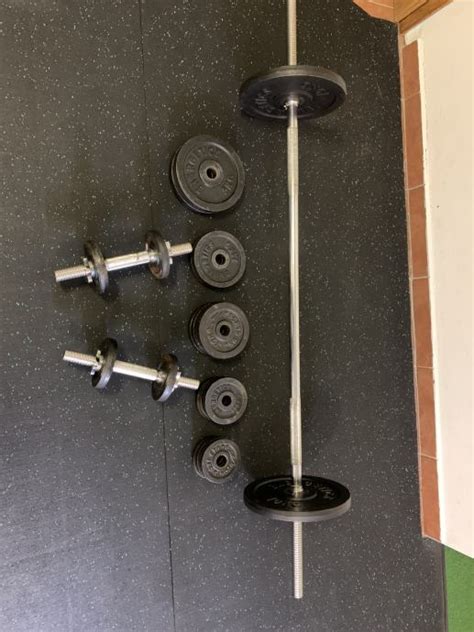 Prodam Set Uteži Skupaj S Palico Prodam Set Uteži Skupaj S Palico