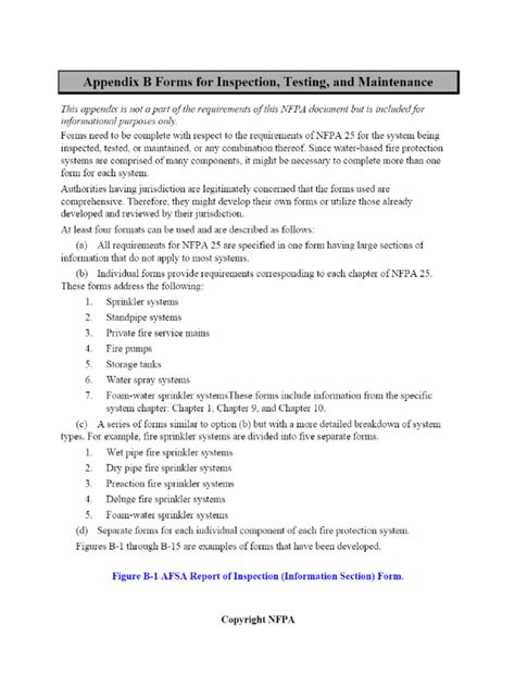 Appendix B Forms For Inspection Testing And Maintenance Pdf Pdf