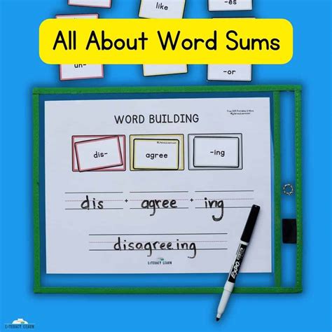 all about word sums literacy learn