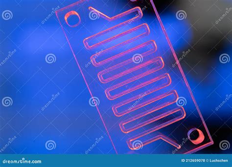 Lab On A Chip Microfluidics Device Stock Photo Image Of Analysis Detection