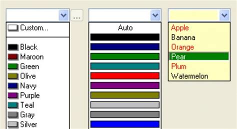 Color ComboBox ActiveX Control Evaluation Download Color ComboBox ActiveX