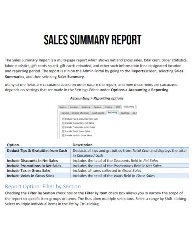 10 Sales Summary Report Examples To Download