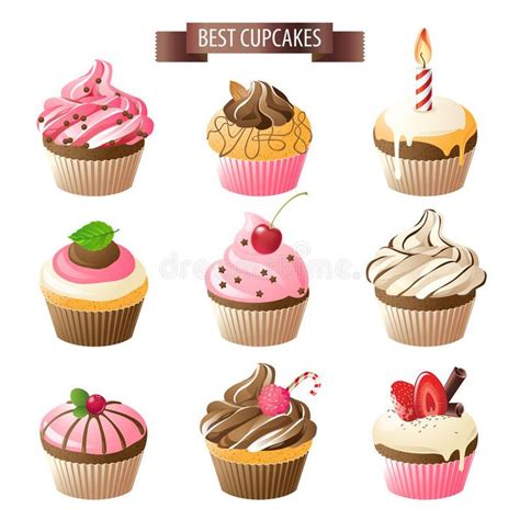 Cupcakes Stock Vector Illustration Of Candle Decoration 31469695