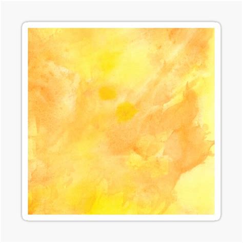 Watercolor Yellow Orange Squashed Effect Design Sticker By