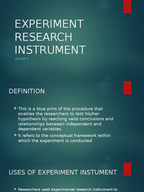 Experiment Research Instrument Pdf