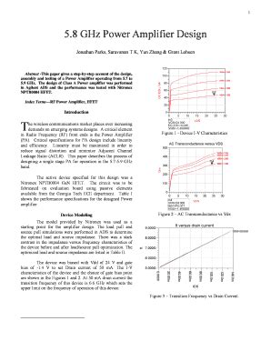 5 8 GHz Power Amplifier Design Doc Fill And Sign Printable Template Online