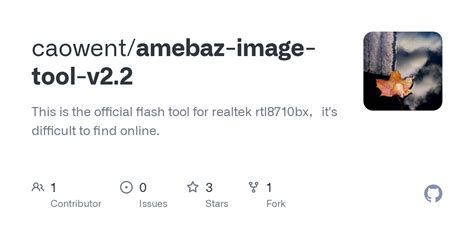 GitHub Caowent Amebaz Image Tool V2 2 This Is The Official Flash Tool For Realtek Rtl8710bx
