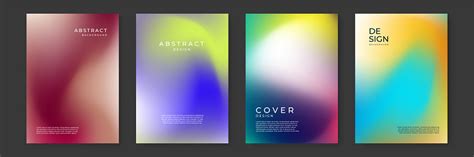 흰색에 현대 추상 흐린 색상 그라데이션 패턴으로 설정 된 흐린 배경 브로셔 포스터 배너 전단지 및 카드를 위한 부드러운 템플릿