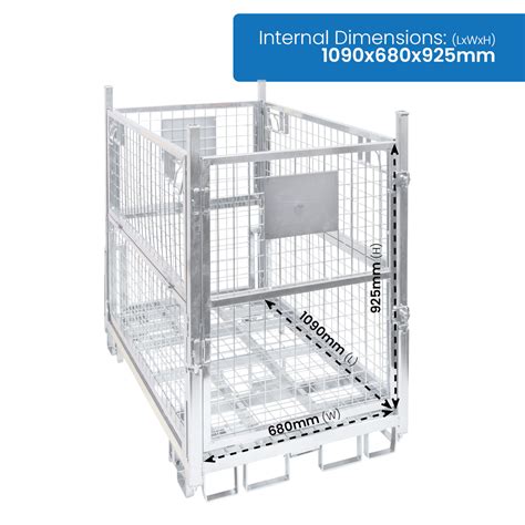 Collapsible And Stackable Stillage Cage Rectangular Verdex Equipment