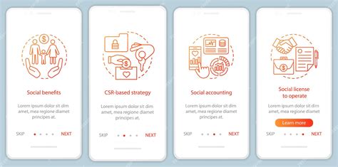 Premium Vector Csr Onboarding Mobile App Page Screen Vector Template