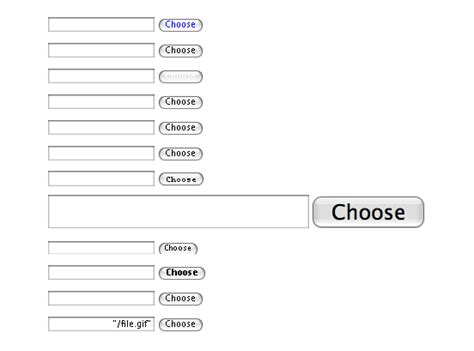 Styled File Select Controls Differences In Rendering Of Form Controls