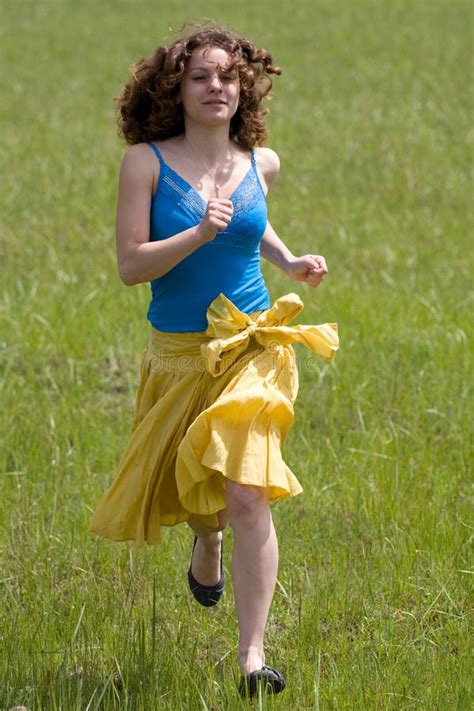 Running Girl Stock Image Image Of Green Activity Outside 9419889