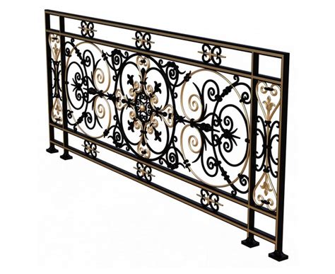 Forging Iron Forged Balcony Railing Baroque Classic 3d Model