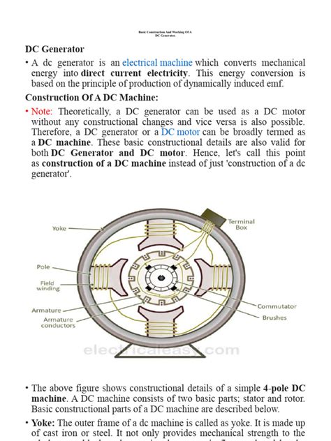 Dc Generators Pdf Electromagnetic Induction Electric Motor