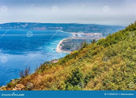 View Of The Town Of Palmi From Mount Santand X27elia Italy Stock Image