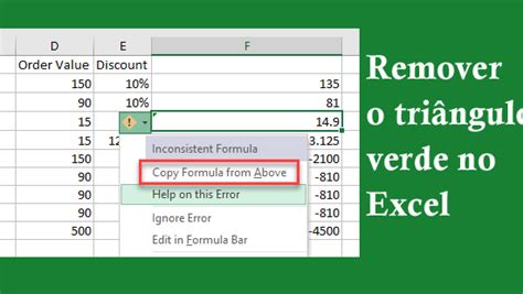 Como Remover O Triângulo Verde No Excel Guia Fácil E Atualizado