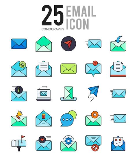 Premium Vector Email Lineal Color Icon Pack Vector Illustration