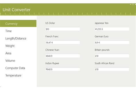 Unit Converter Interactive Wpf Showcase Apps Syncfusion®