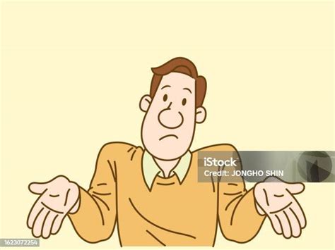 제스쳐 죄송 합니다 죄송 합니다 또는 나는 모른다 남자는 어깨를 쓱 하 고 그의 손을 확산 벡터 일러스트 레이 션 걱정하는에 대한 스톡 벡터 아트 및 기타 이미지 Istock